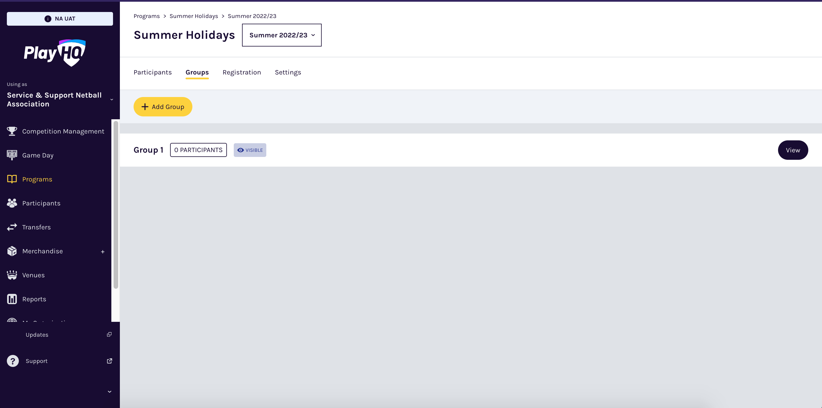 Configure a Local Program Registration Form – Netball Australia Support
