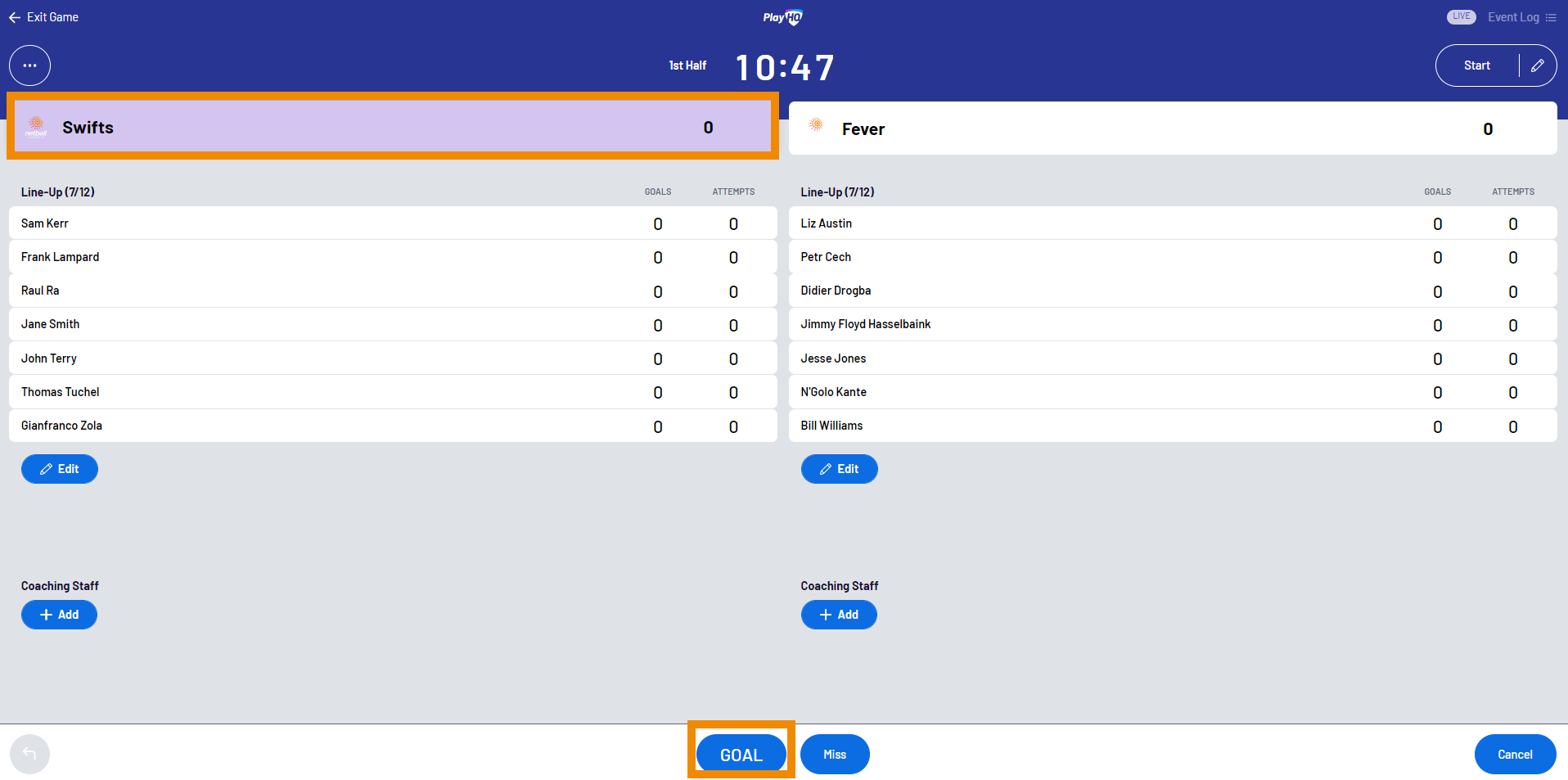 E-scoring – support.netball.com.au