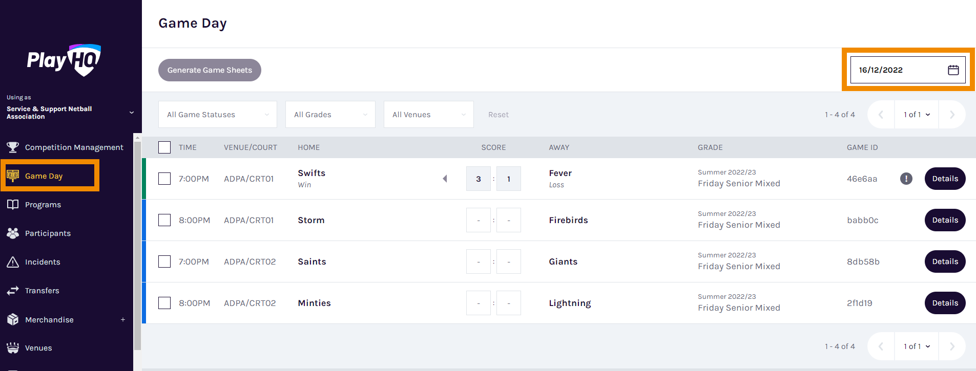 E-scoring – support.netball.com.au