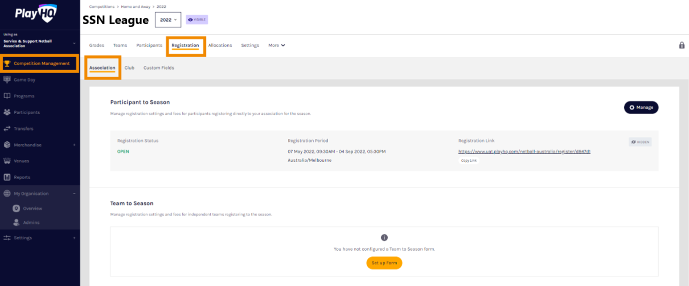 Administrator FAQs- PlayHQ Registration – support.netball.com.au