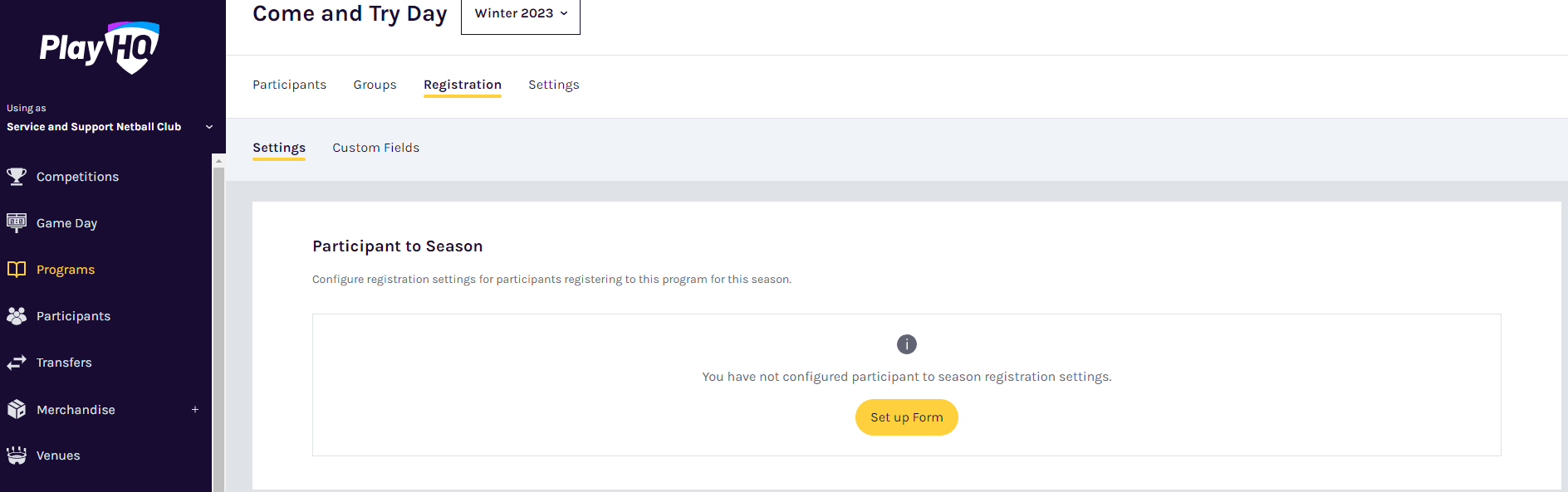 Setting Fees – support.netball.com.au
