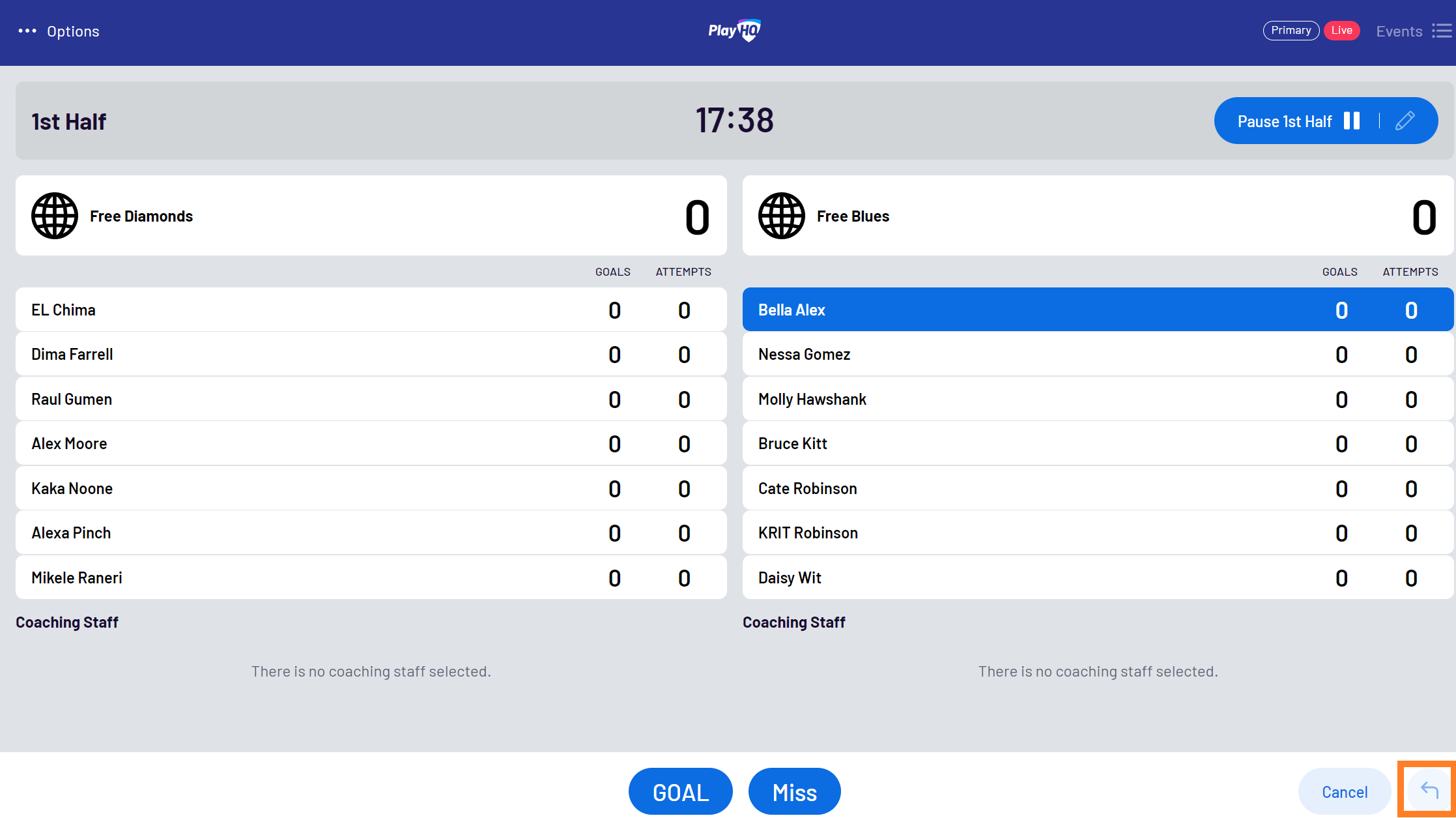E-scoring – support.netball.com.au