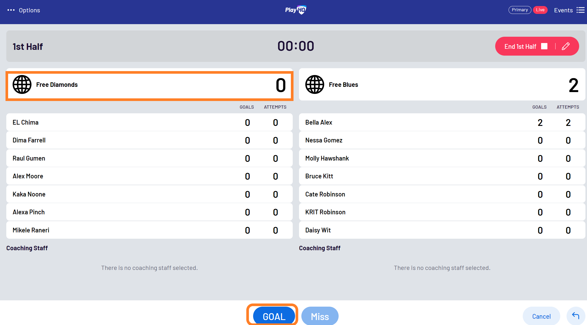 E-scoring – support.netball.com.au
