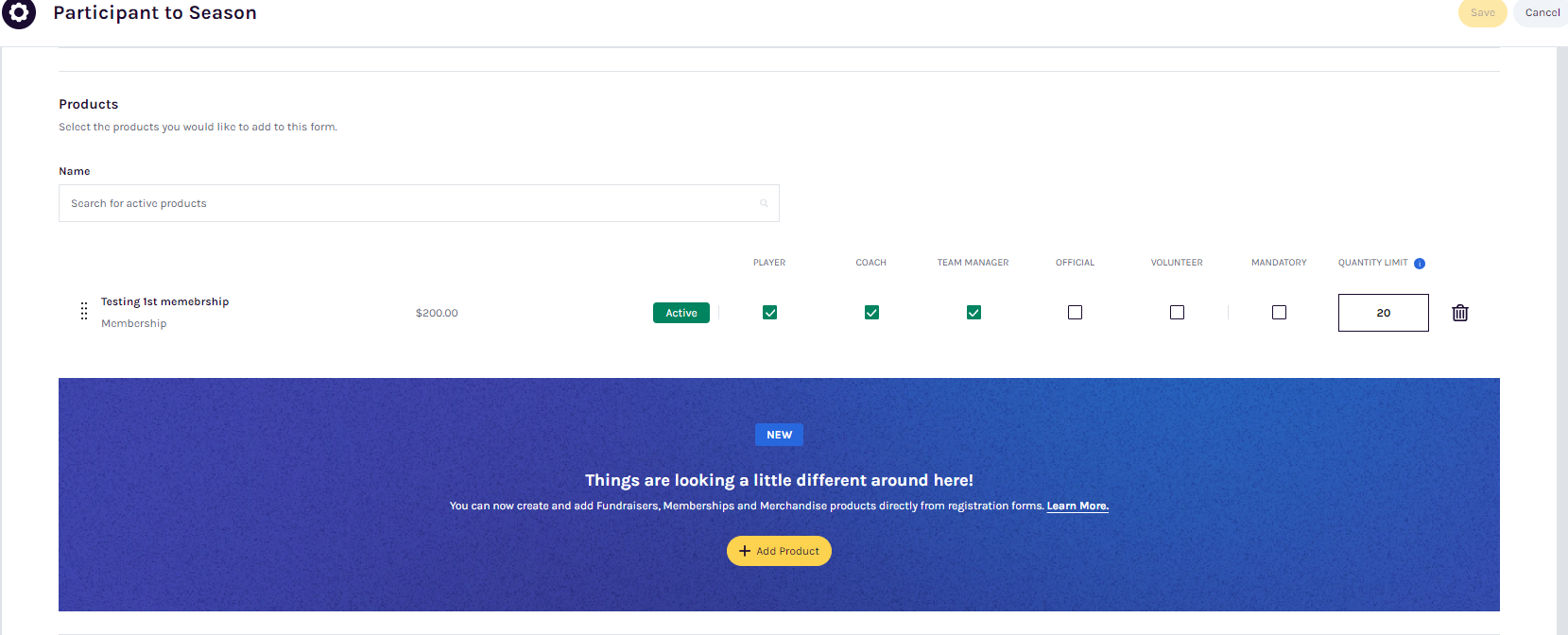 Participant to Season Registration Form – support.netball.com.au