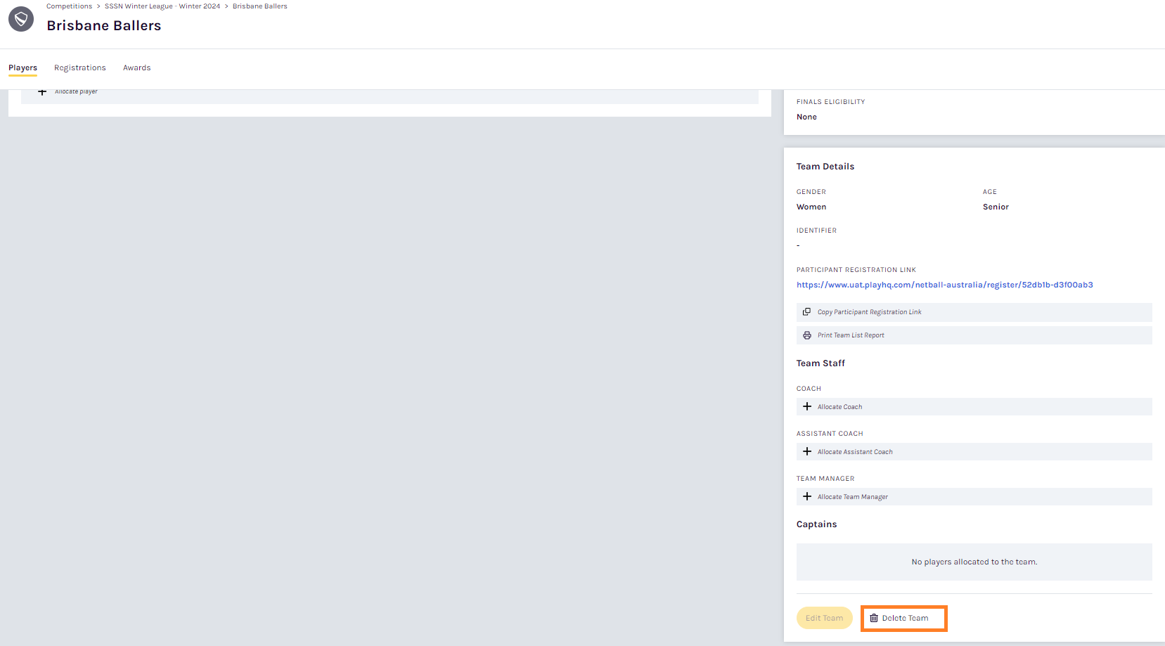 Managing Teams – Netball Australia Support
