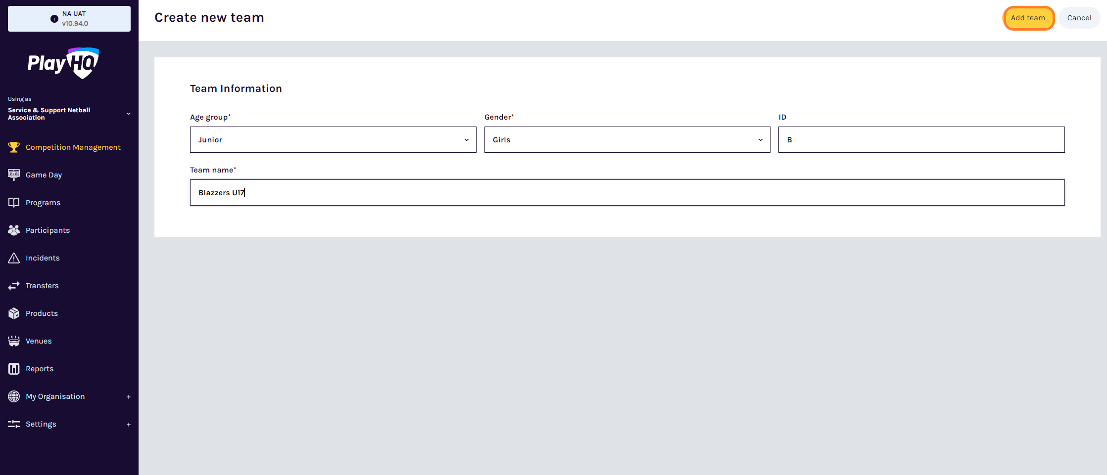Managing Teams – Netball Australia Support