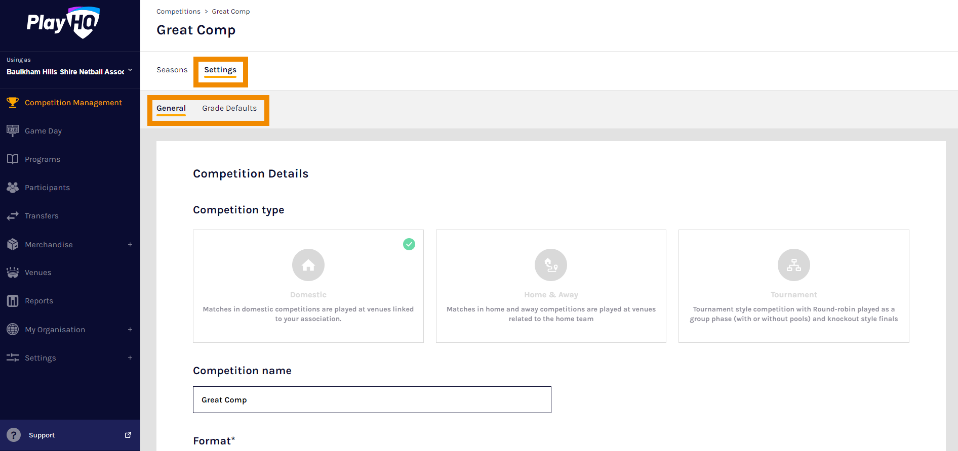 Managing Competitions – support.netball.com.au