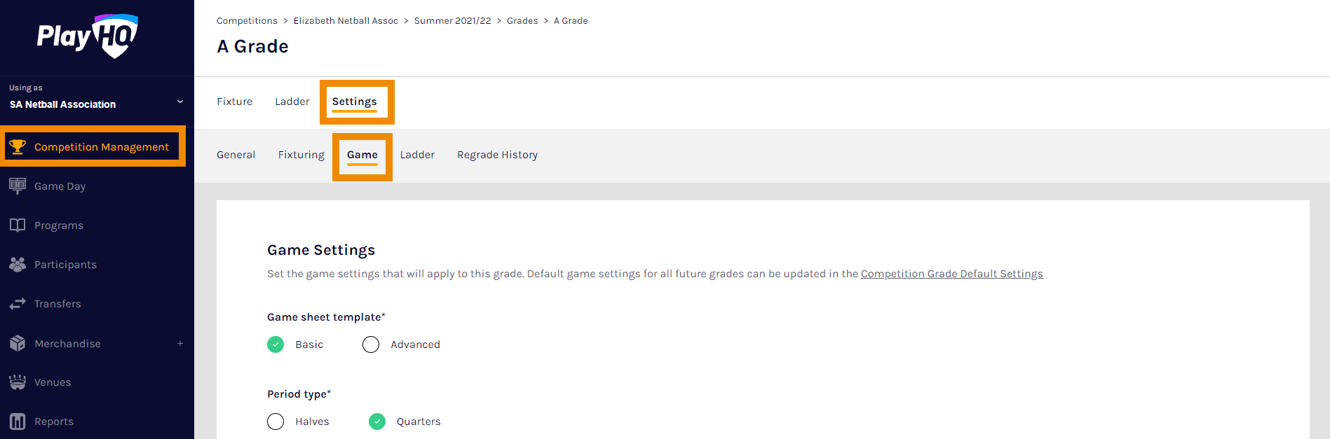 Basic vs Advanced Game Sheets – Netball Australia Support