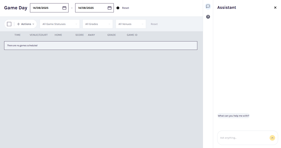 Using the PlayHQ AI Admin Assistant – Netball Australia Support