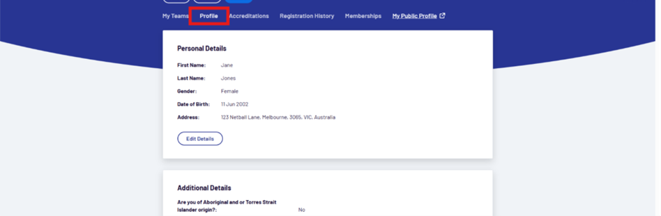 Add WWCC Details Outside of Registration – Netball Australia Support