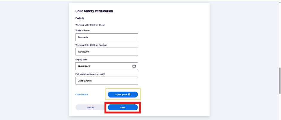 Add WWCC Details Outside of Registration – Netball Australia Support