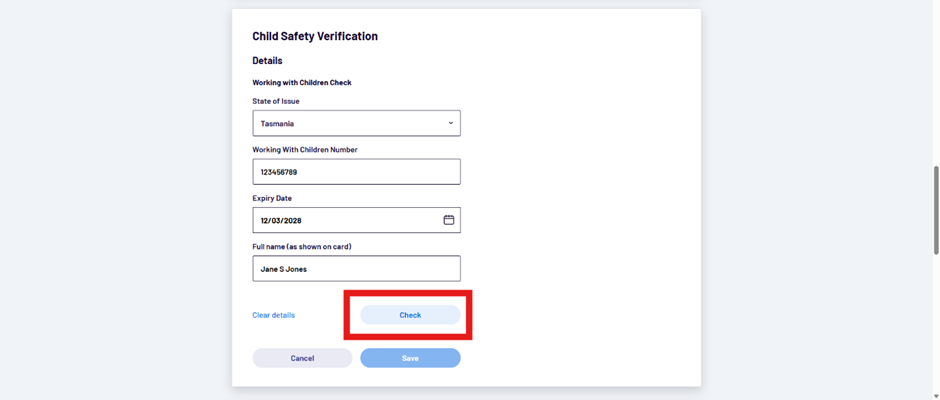 Add WWCC Details Outside of Registration – Netball Australia Support